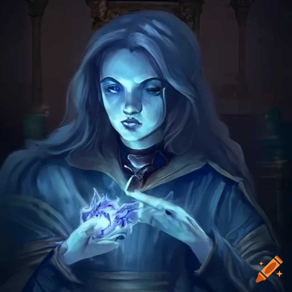 Blue counter spell in mtg fantasy art on Craiyon
