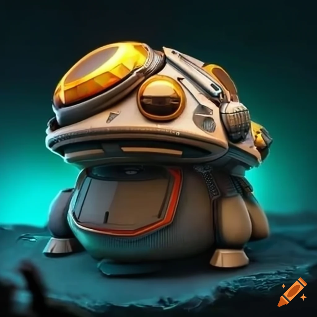 A toad-inspired spaceship shooting lasers on Craiyon