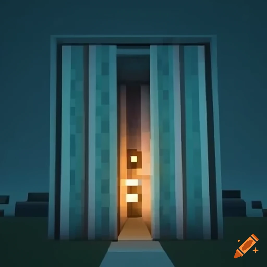 Modern wall in minecraft game on Craiyon