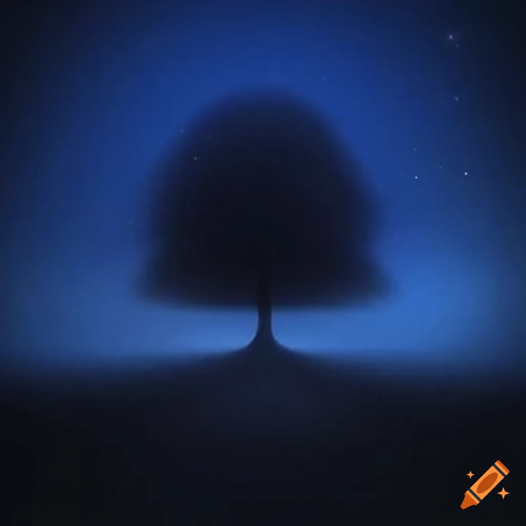 Album cover artwork of a tree reaching into the sky on Craiyon