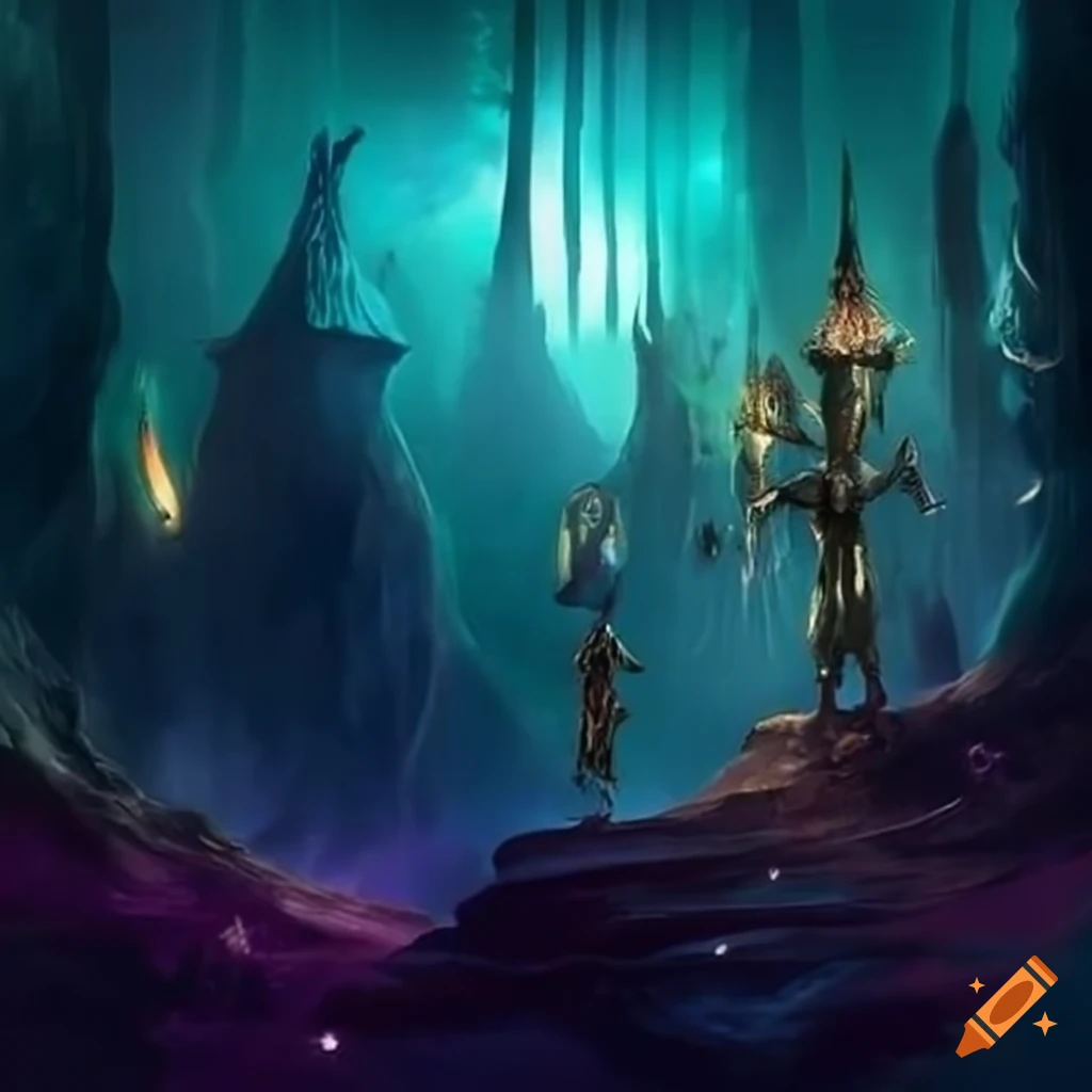 Futuristic warrior on a hill surrounded by defeated alien creatures on ...