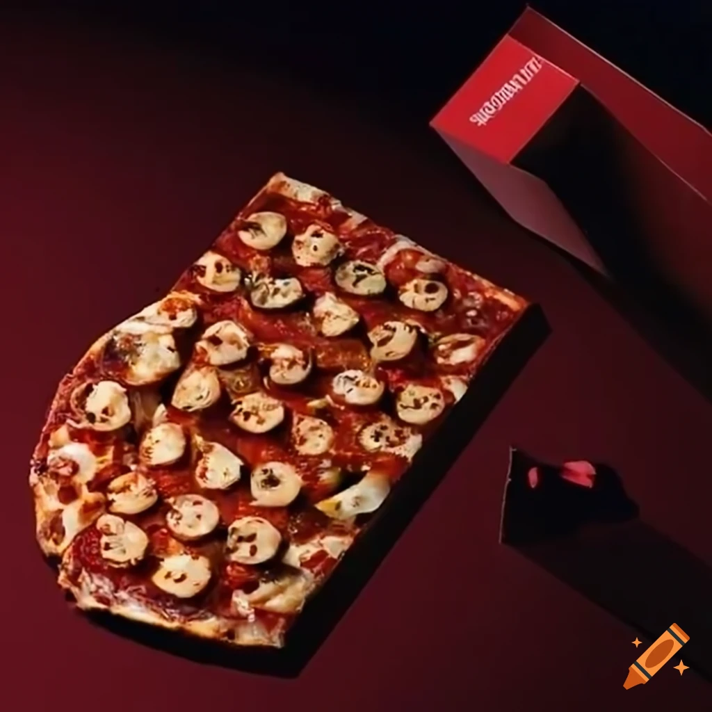 Pizza keyboard in cardboard box