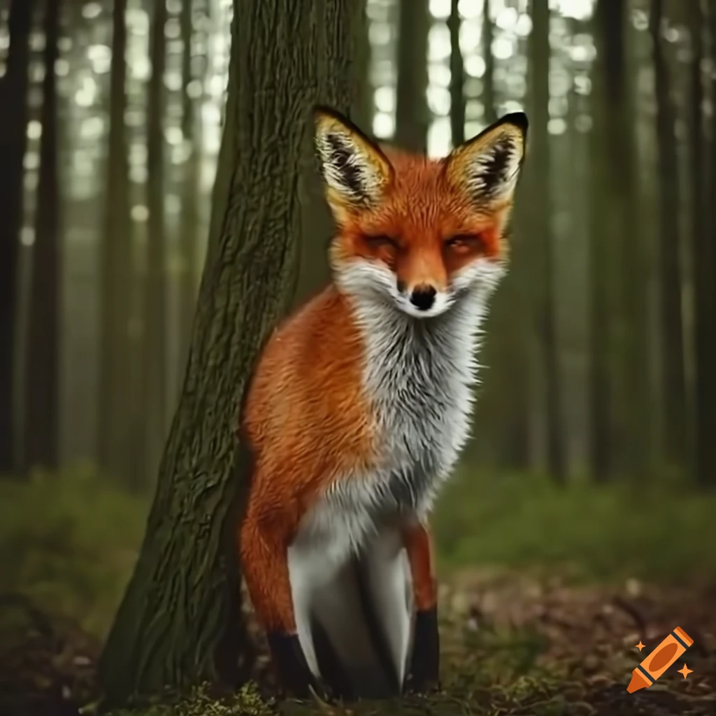 Ultra realistic image of a fox in a forest on Craiyon