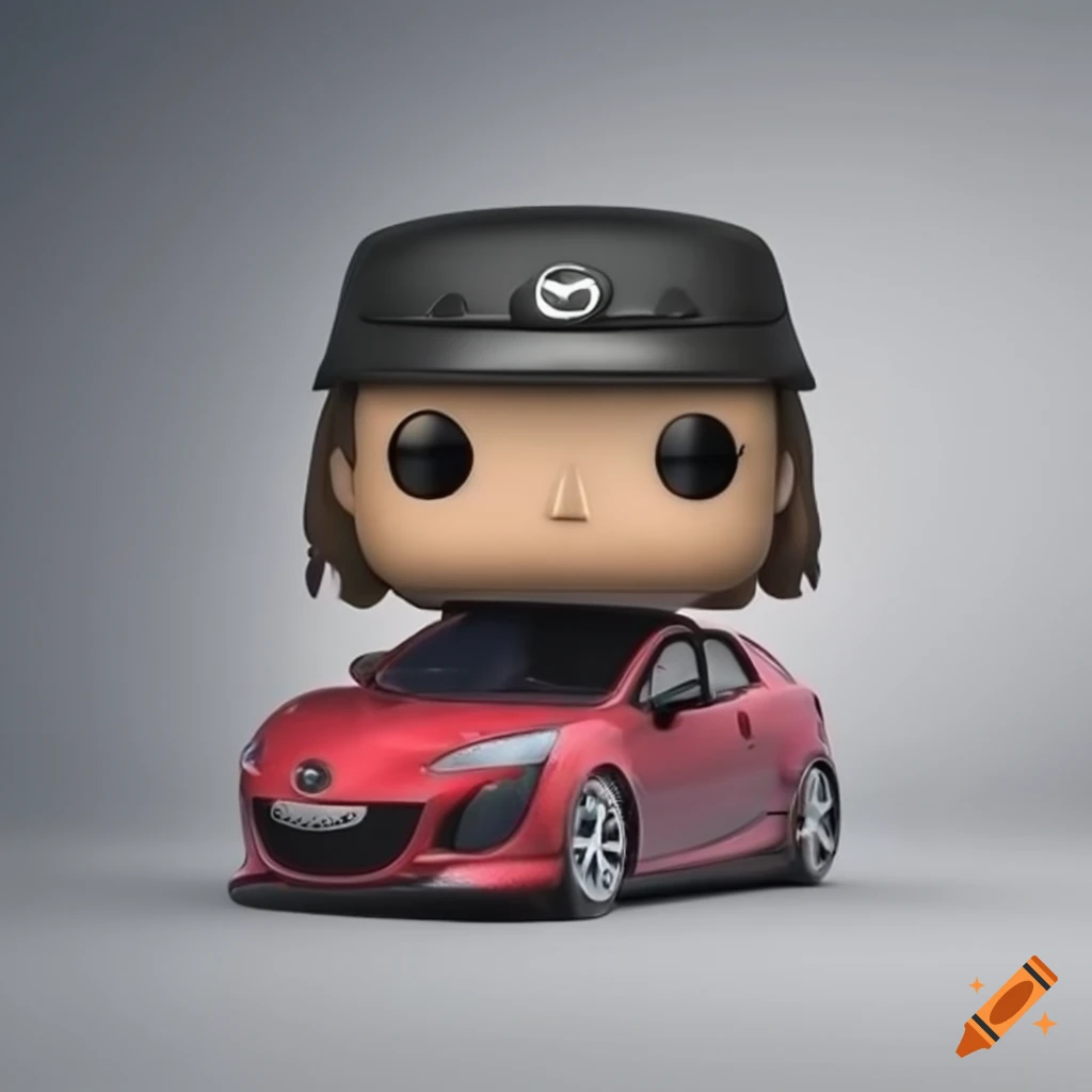 Mazda speed 3 with funko pop figurines