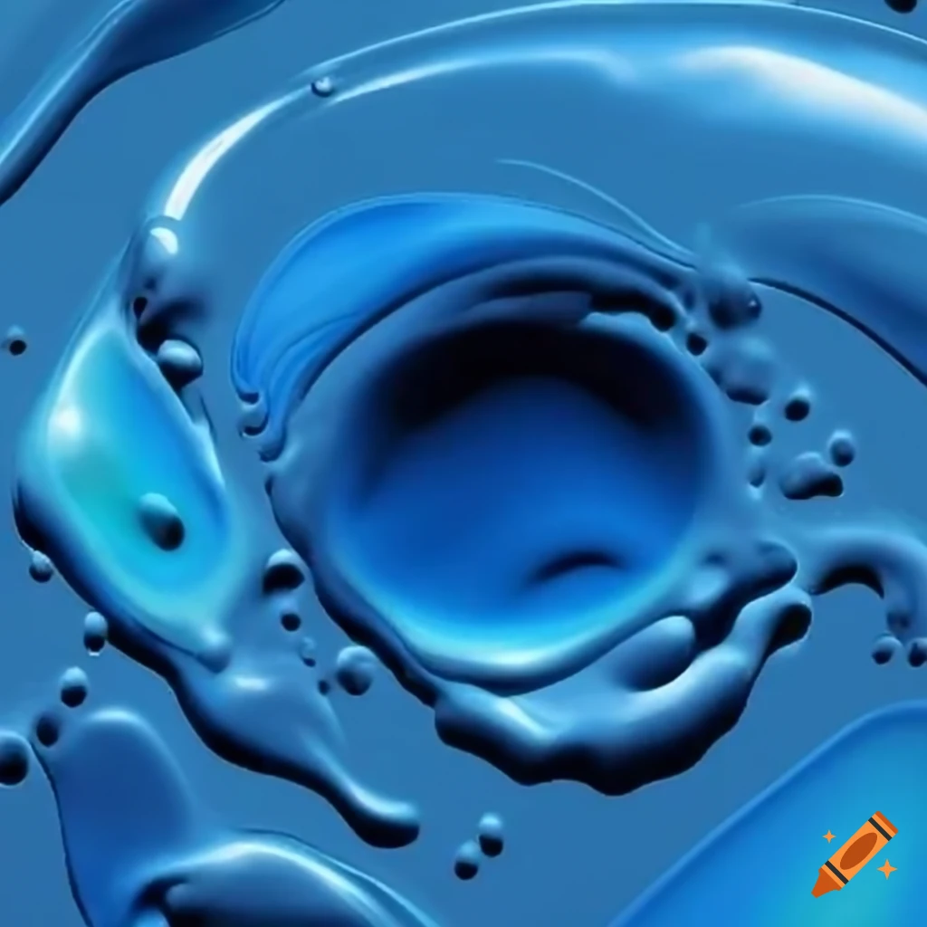 A blue paint splash in the shape of the moon on Craiyon