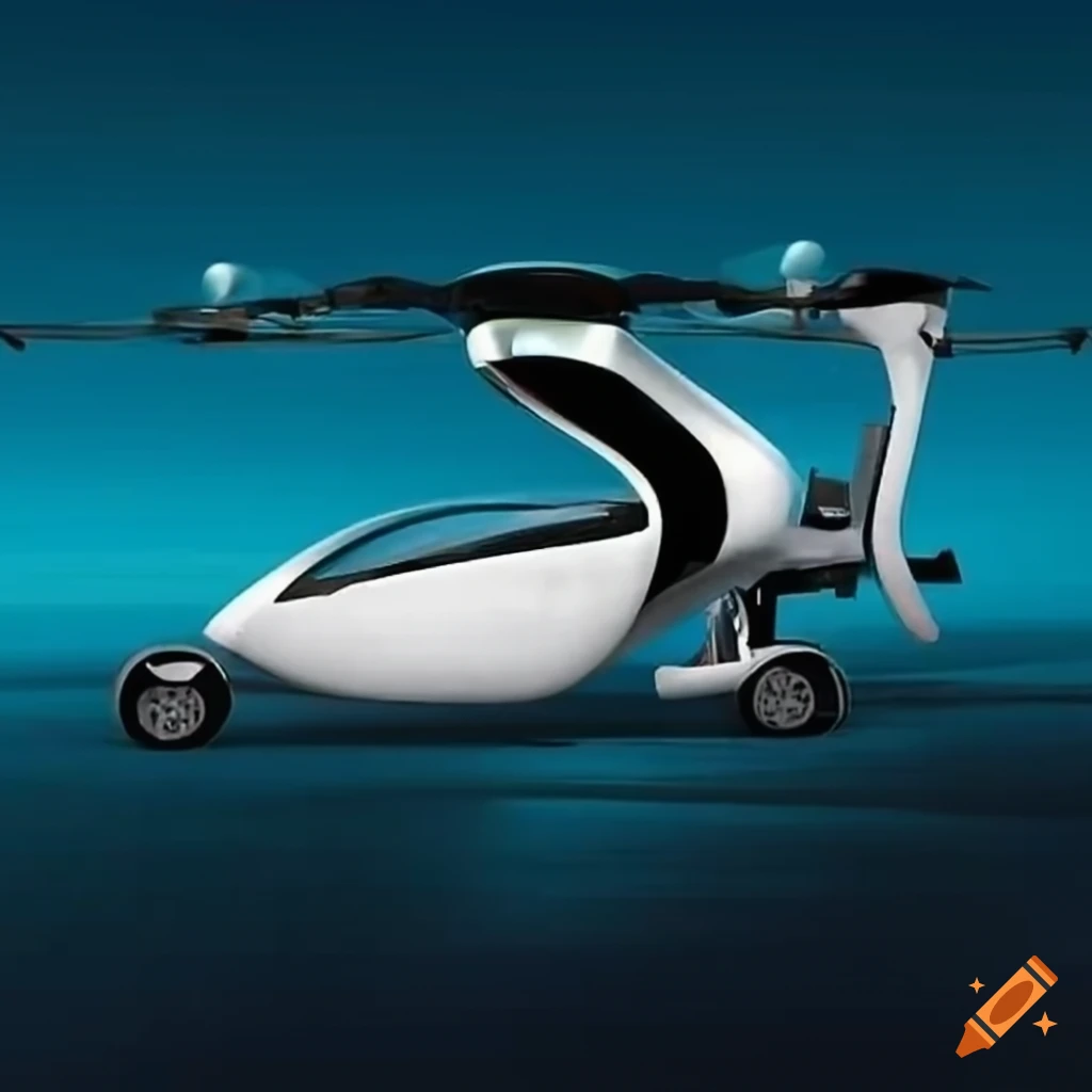 Photo of an eco-friendly flying car on Craiyon