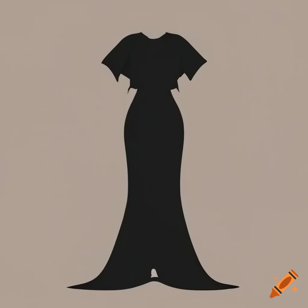 Minimalist caftan dress logo on white background on Craiyon