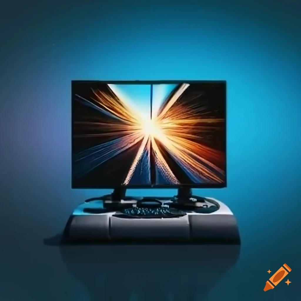 Split-screen gameplay on a console on Craiyon