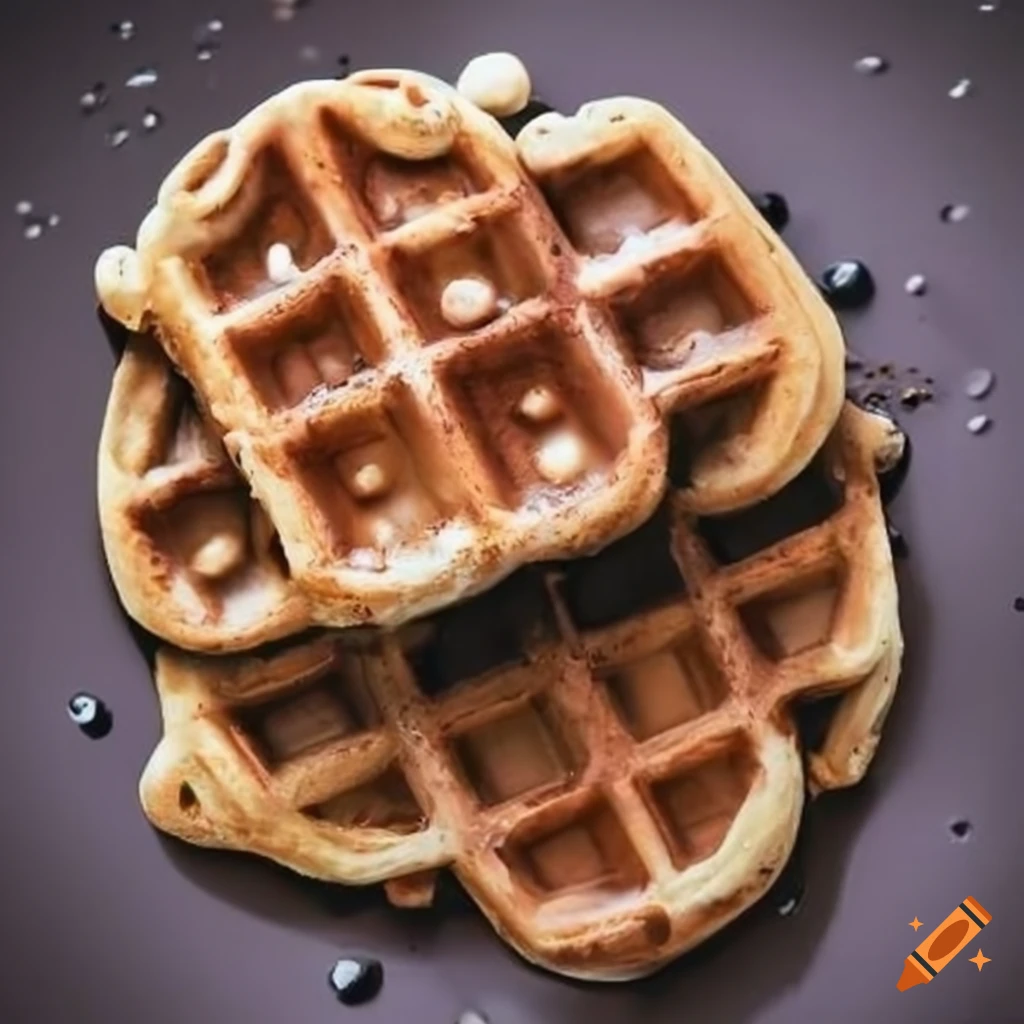 Delicious waffles with syrup on Craiyon