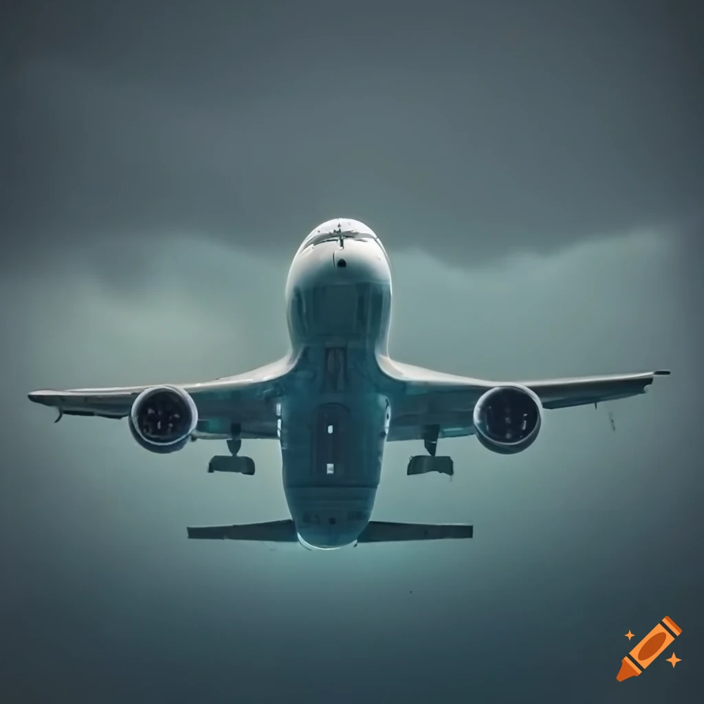 Golden jet airplane soaring in the clear blue sky on Craiyon