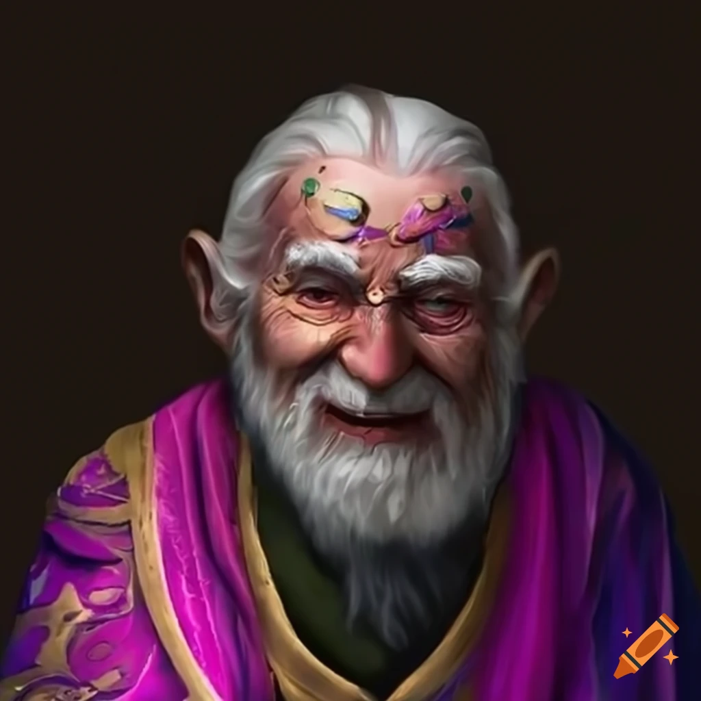 Portrait of a wise old cleric on Craiyon