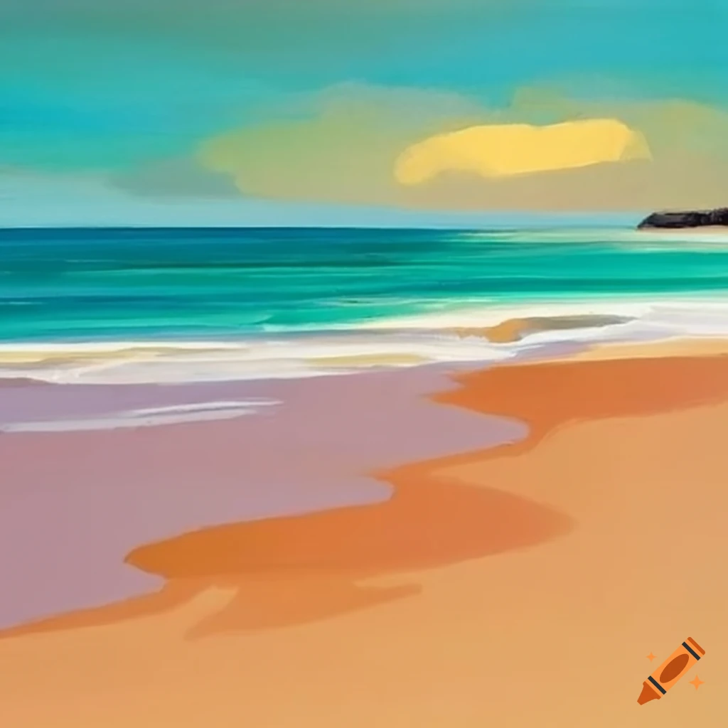 Artistic depiction of an australian beach on Craiyon