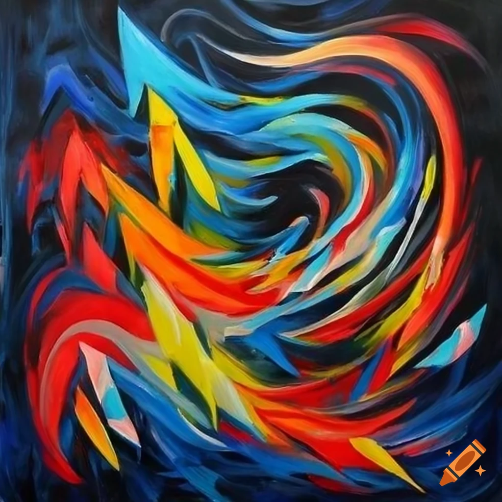 Orphism abstract painting of a symphony on Craiyon