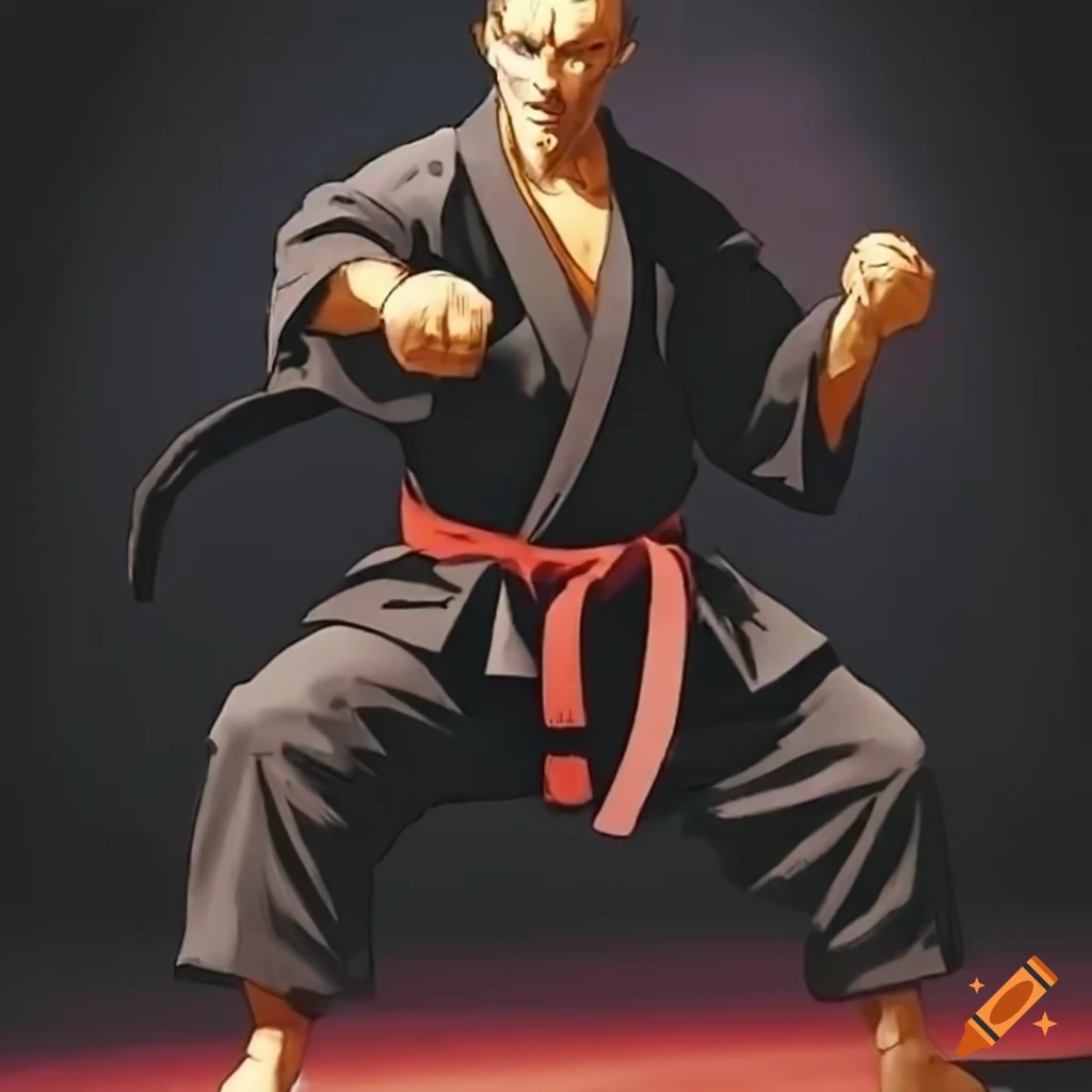Image of a kenpo fighter on Craiyon