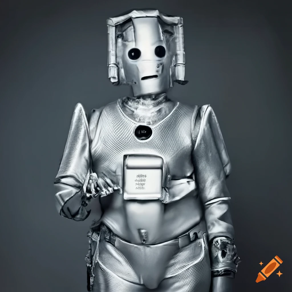 Portrait of nerine storm thompson as a cyberman on Craiyon