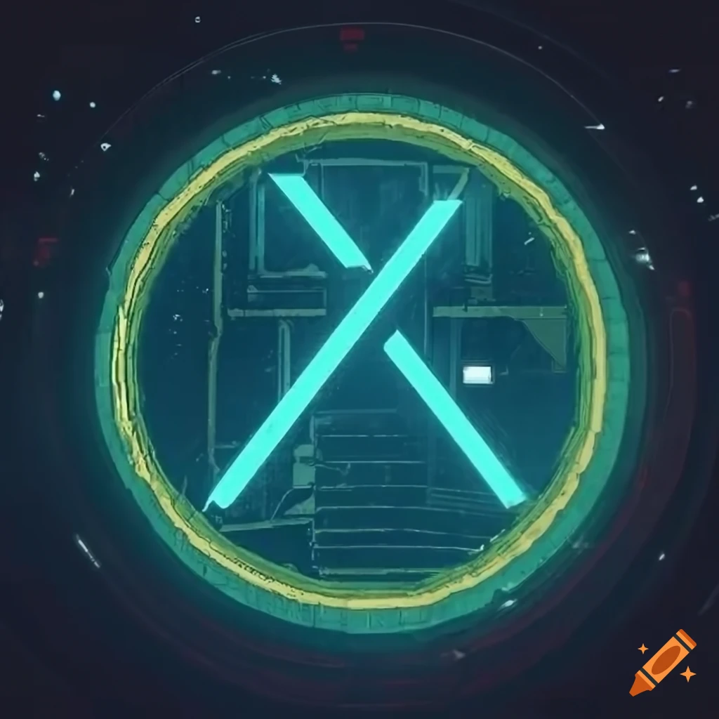 Cyberpunk emblem for a dystopian mega corporation on Craiyon