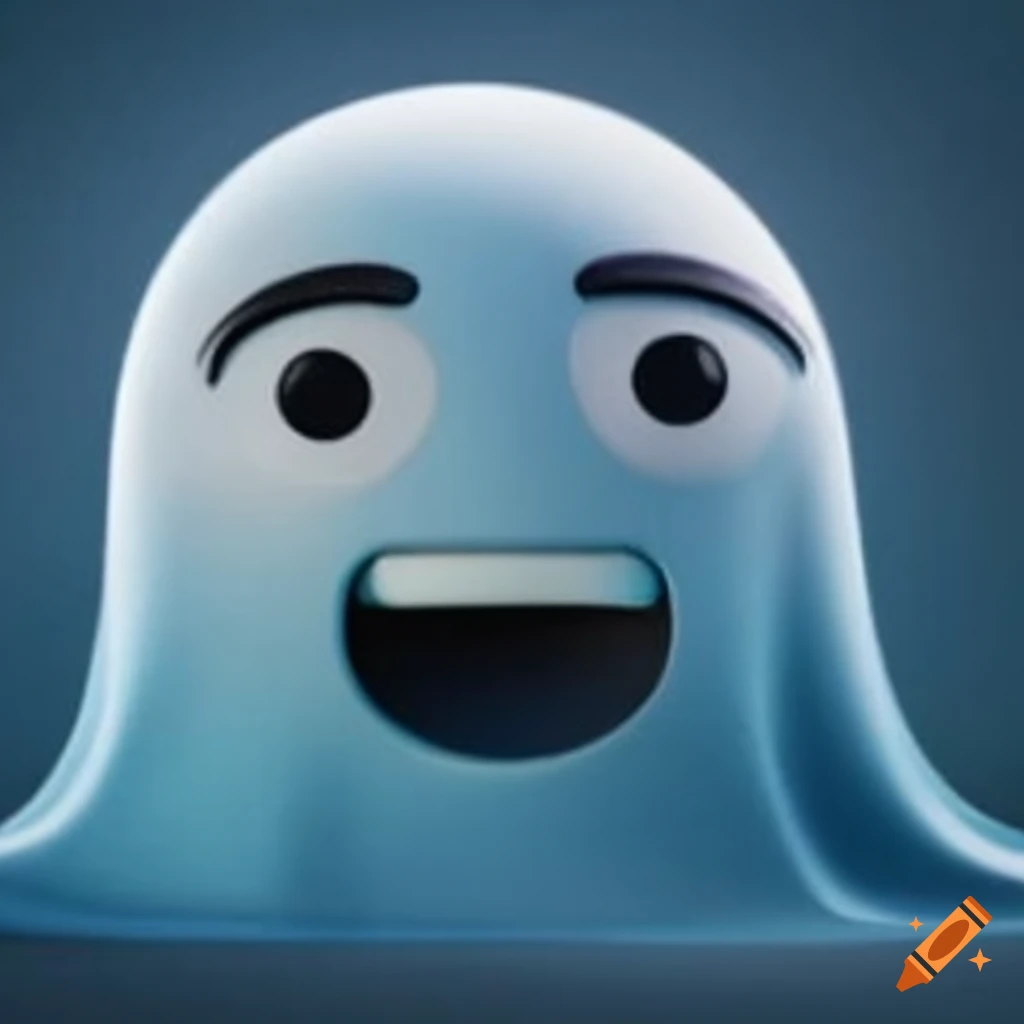 3d iphone emoji of a mischievous ghost on Craiyon