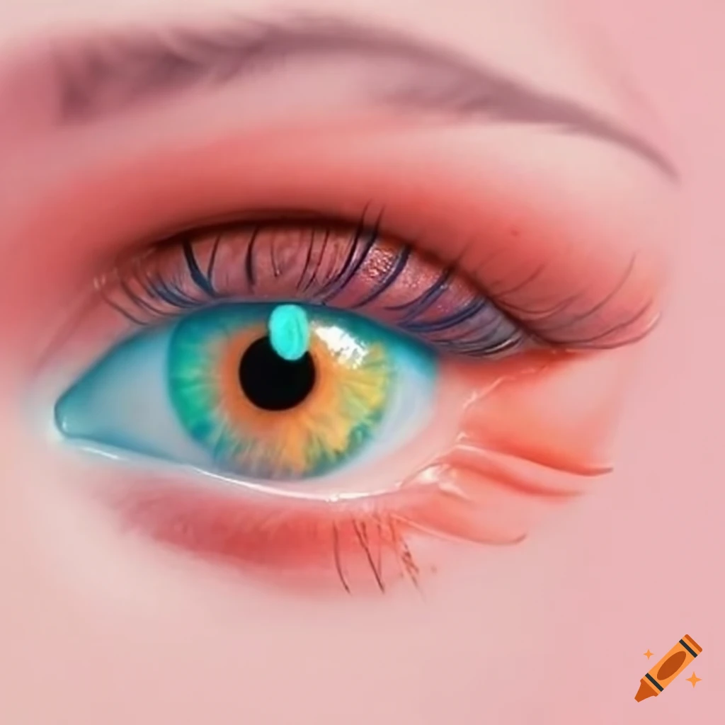 Pastel colored eye painting