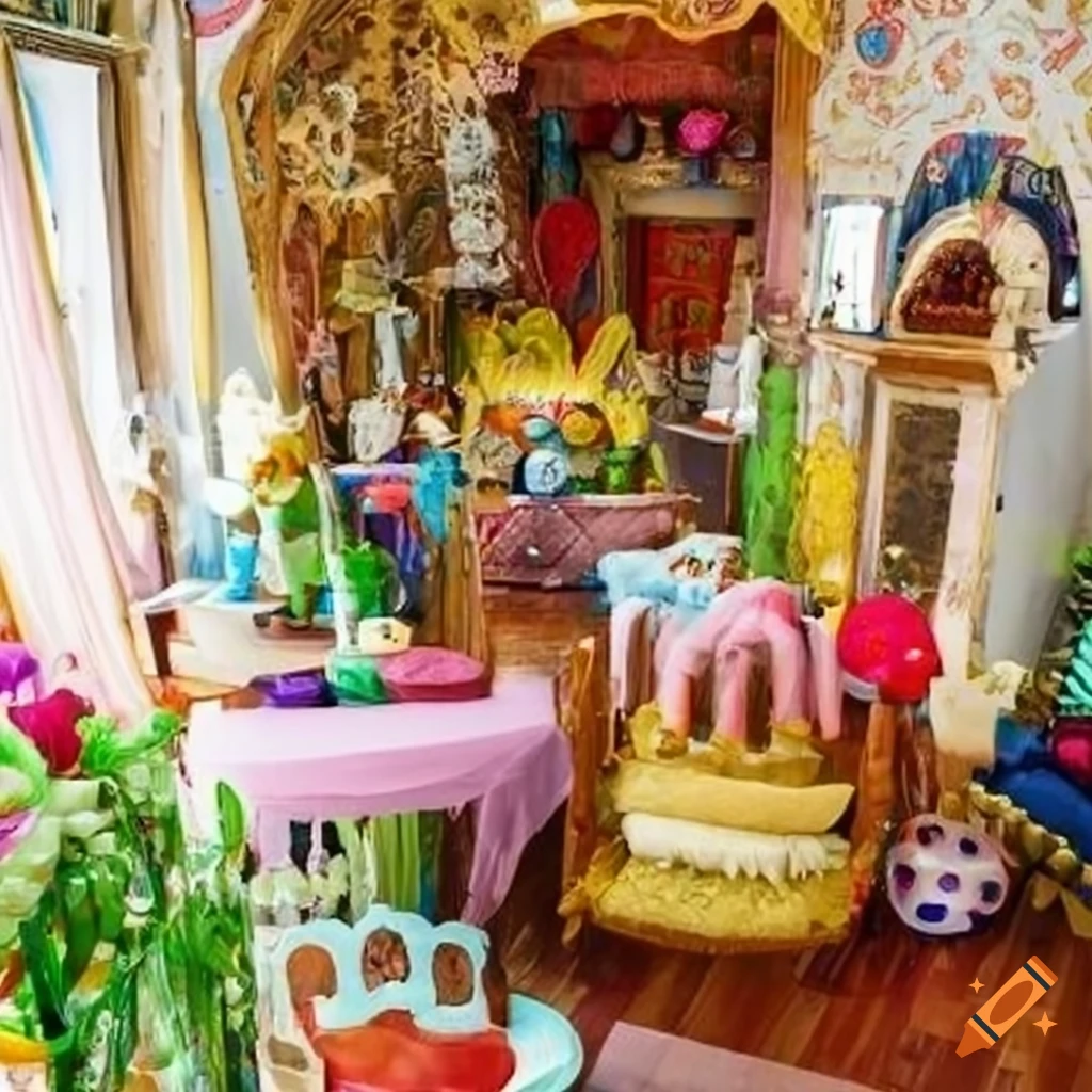 Whimsical art depicting a magical world