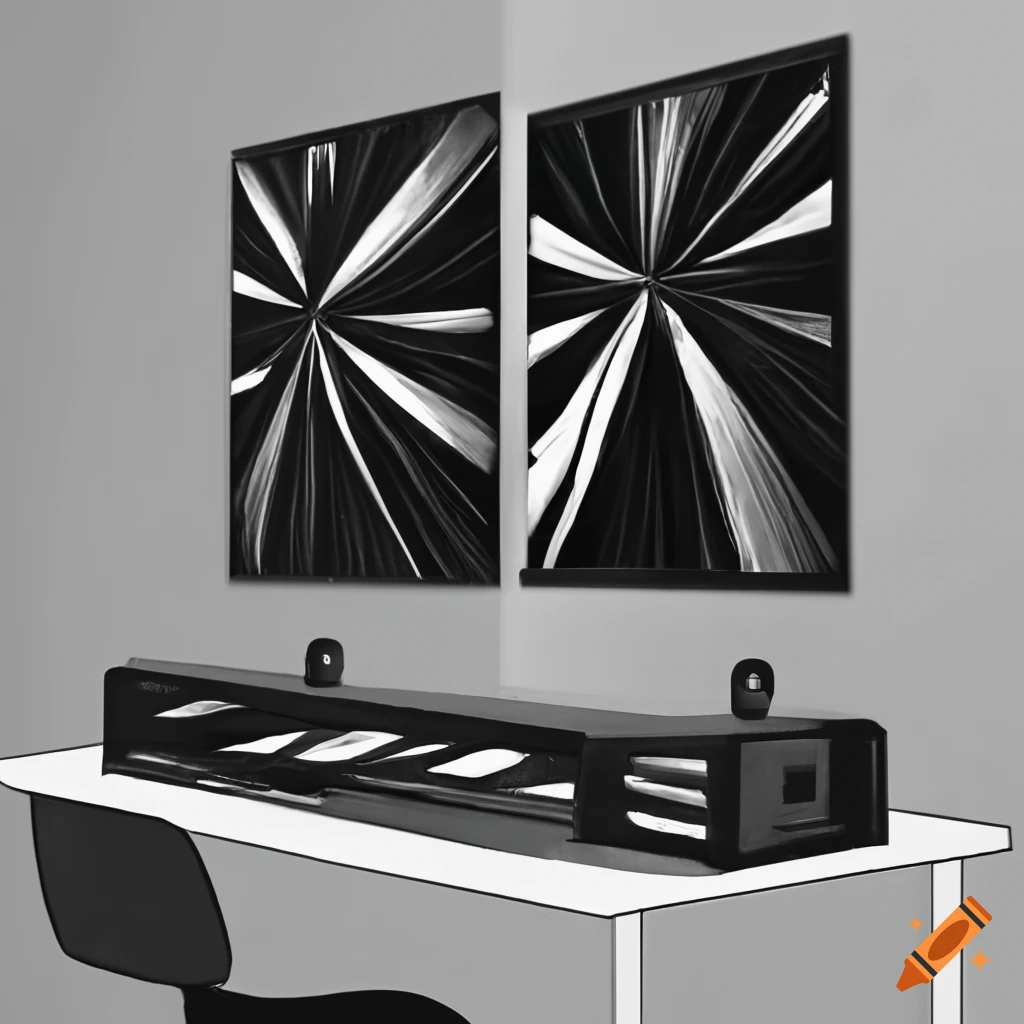 Split screen computer setup on Craiyon