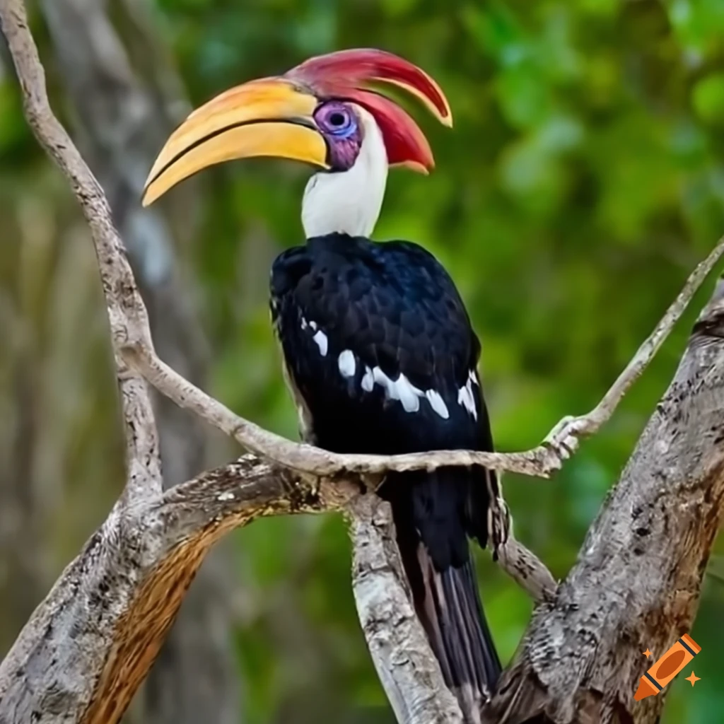 Image of a hornbill bird on Craiyon