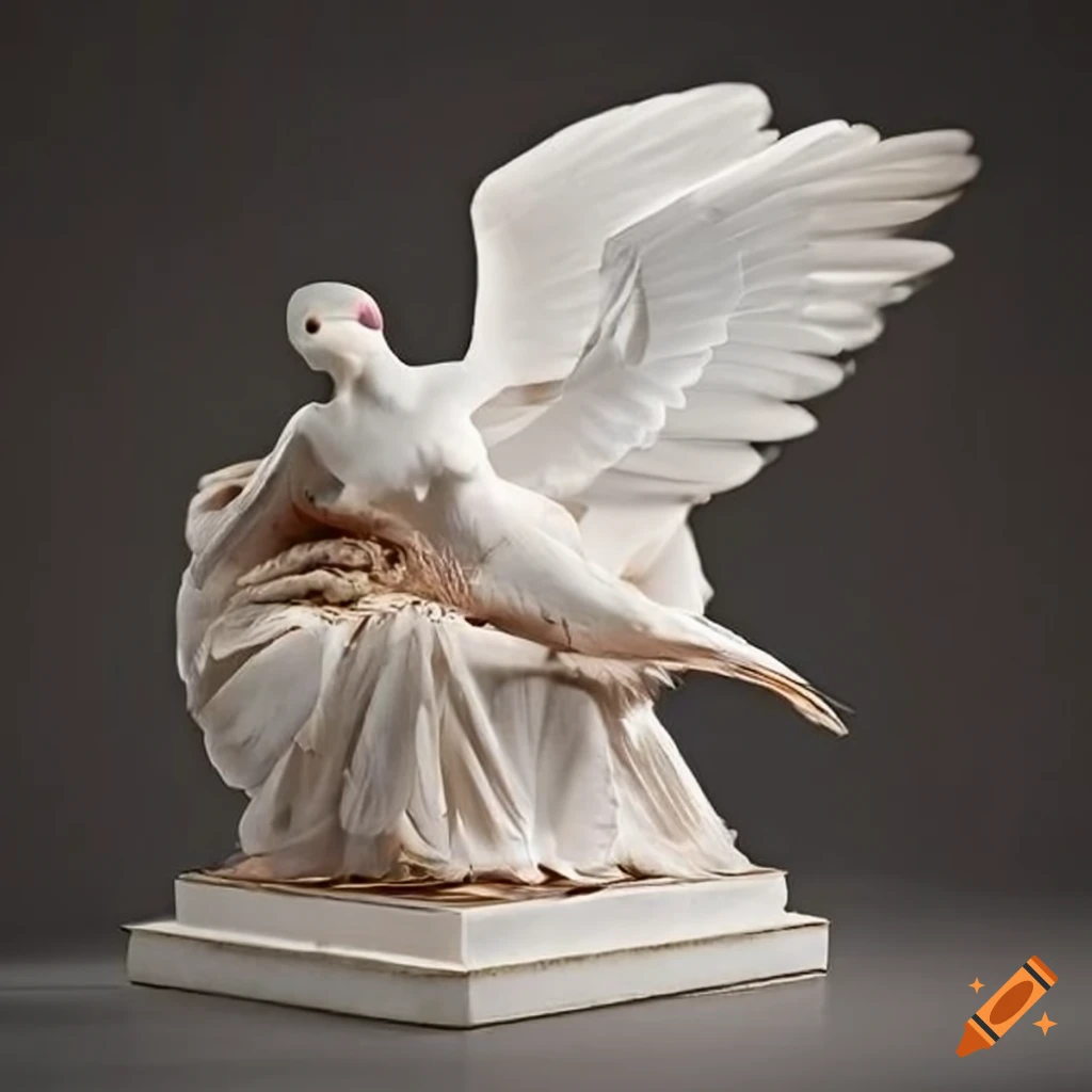 Sculpture of white doves by antonio canova on Craiyon