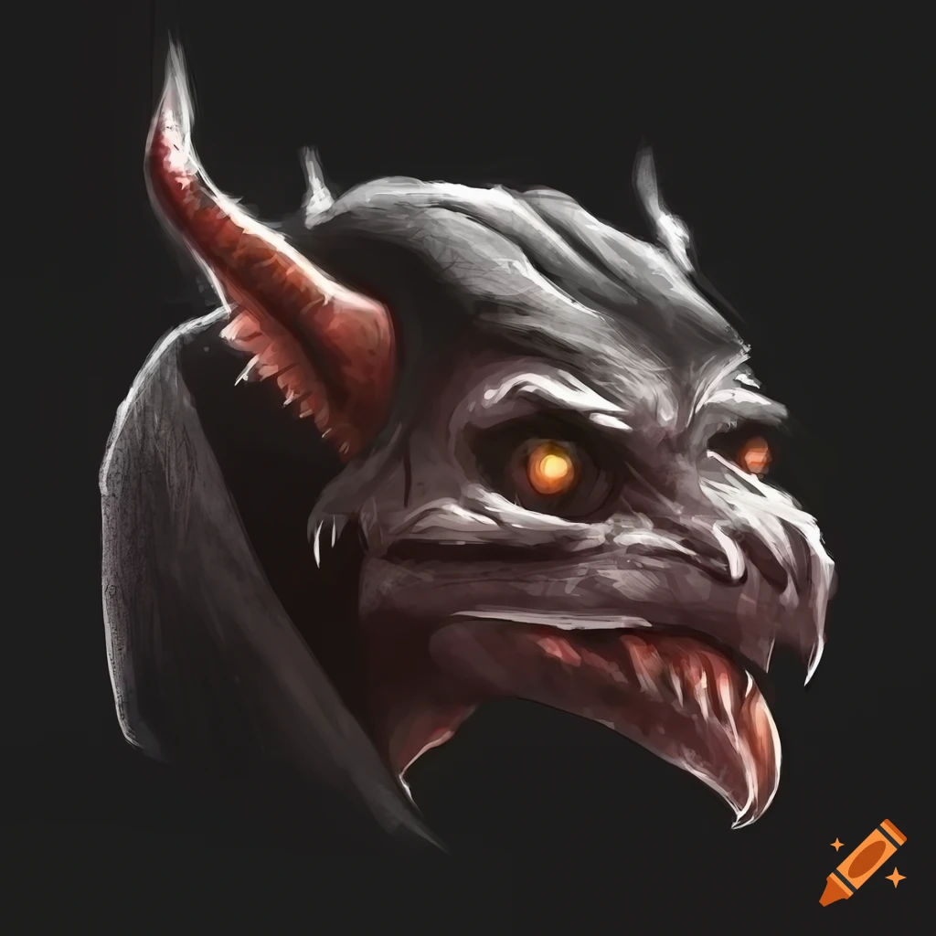 Head-shot of a kobold on Craiyon