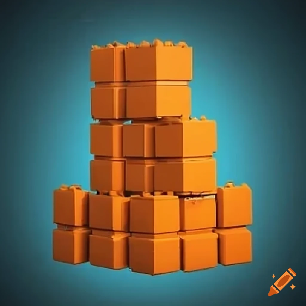 Image of a block-building adventure game on Craiyon