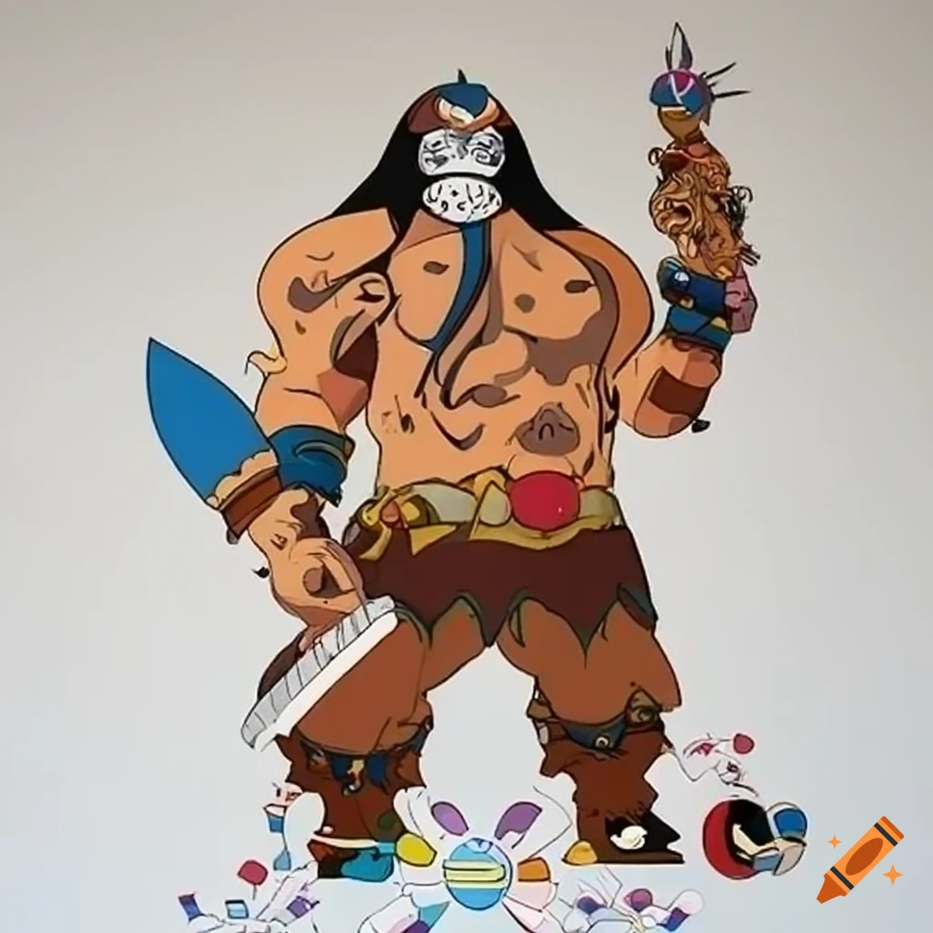 Takashi Murakami's Thundarr the Barbarian artwork on Craiyon