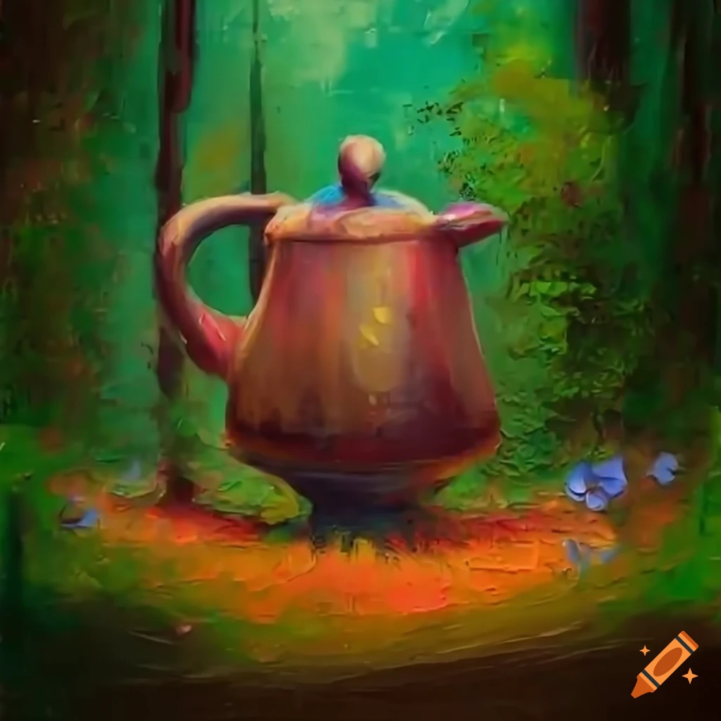 Artwork of a machine monster figure with tall buildings and colorful ...