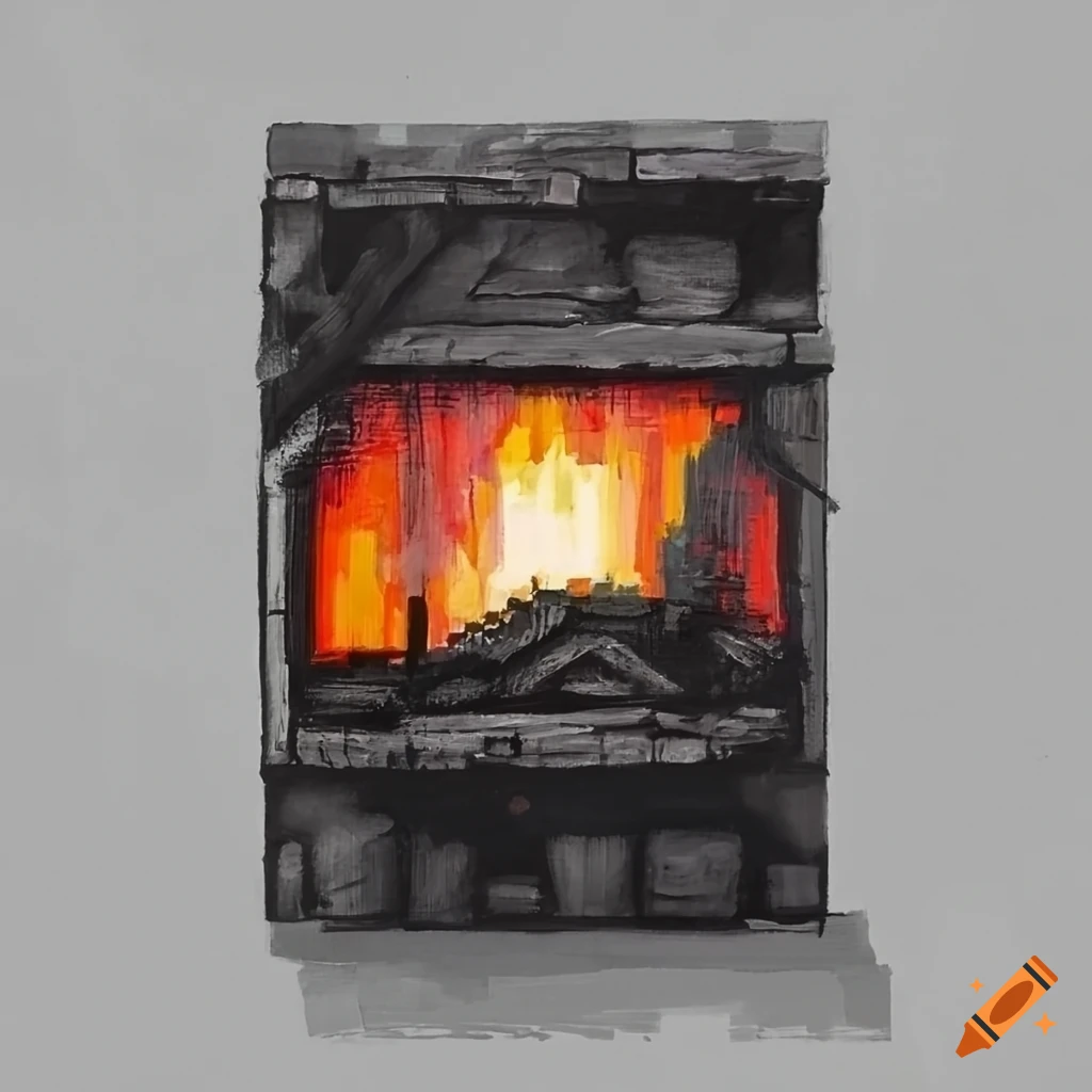 Basement furnace drawing on Craiyon