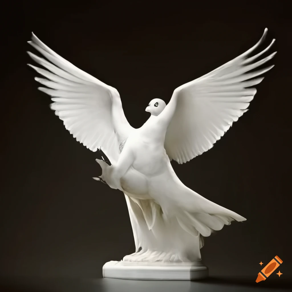Sculpture of white dove by antonio canova