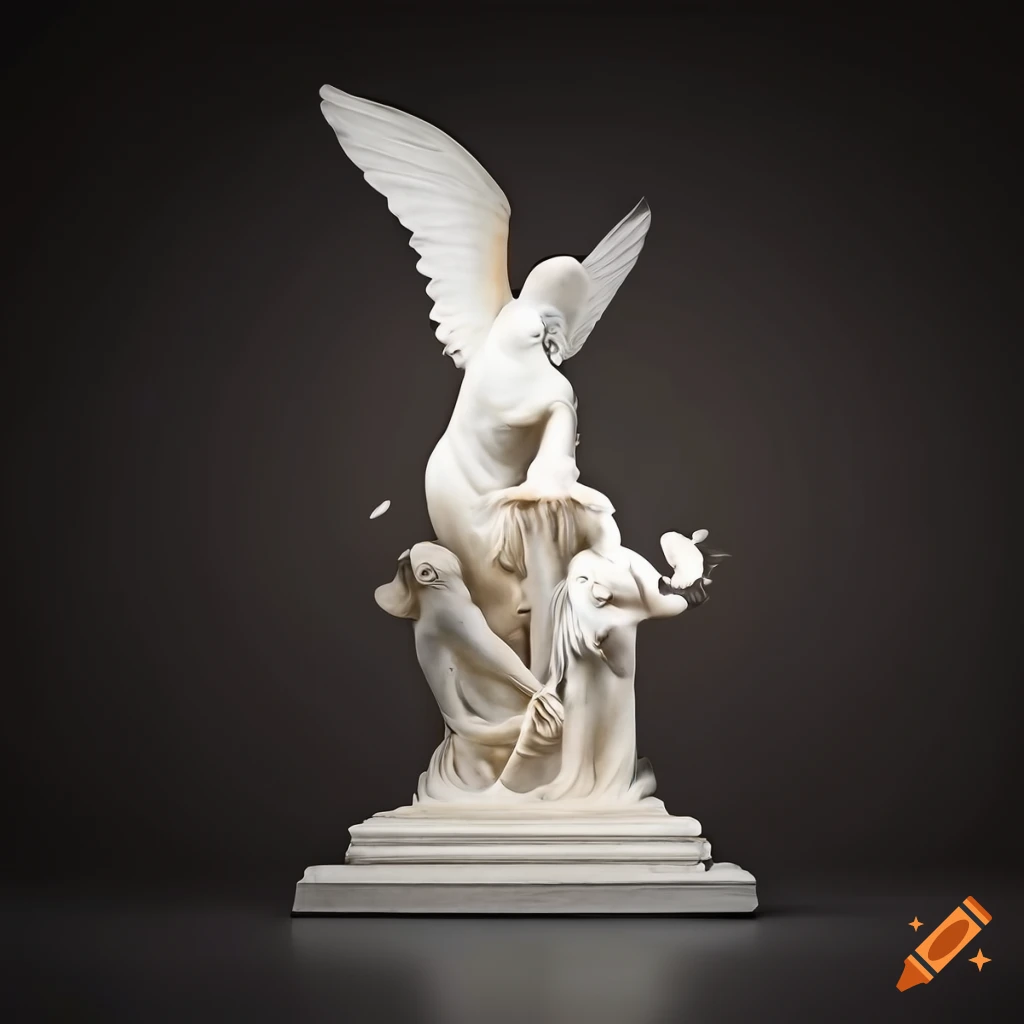 Sculpture of white dove by antonio canova