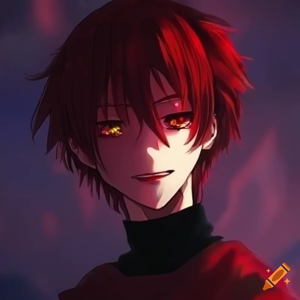 Red anime boy character