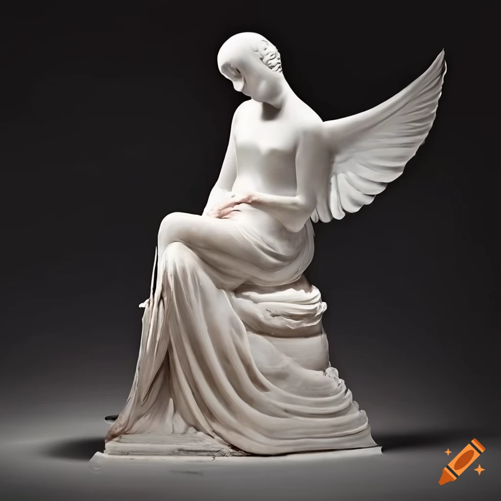 Sculpture of a white dove by antonio canova on Craiyon
