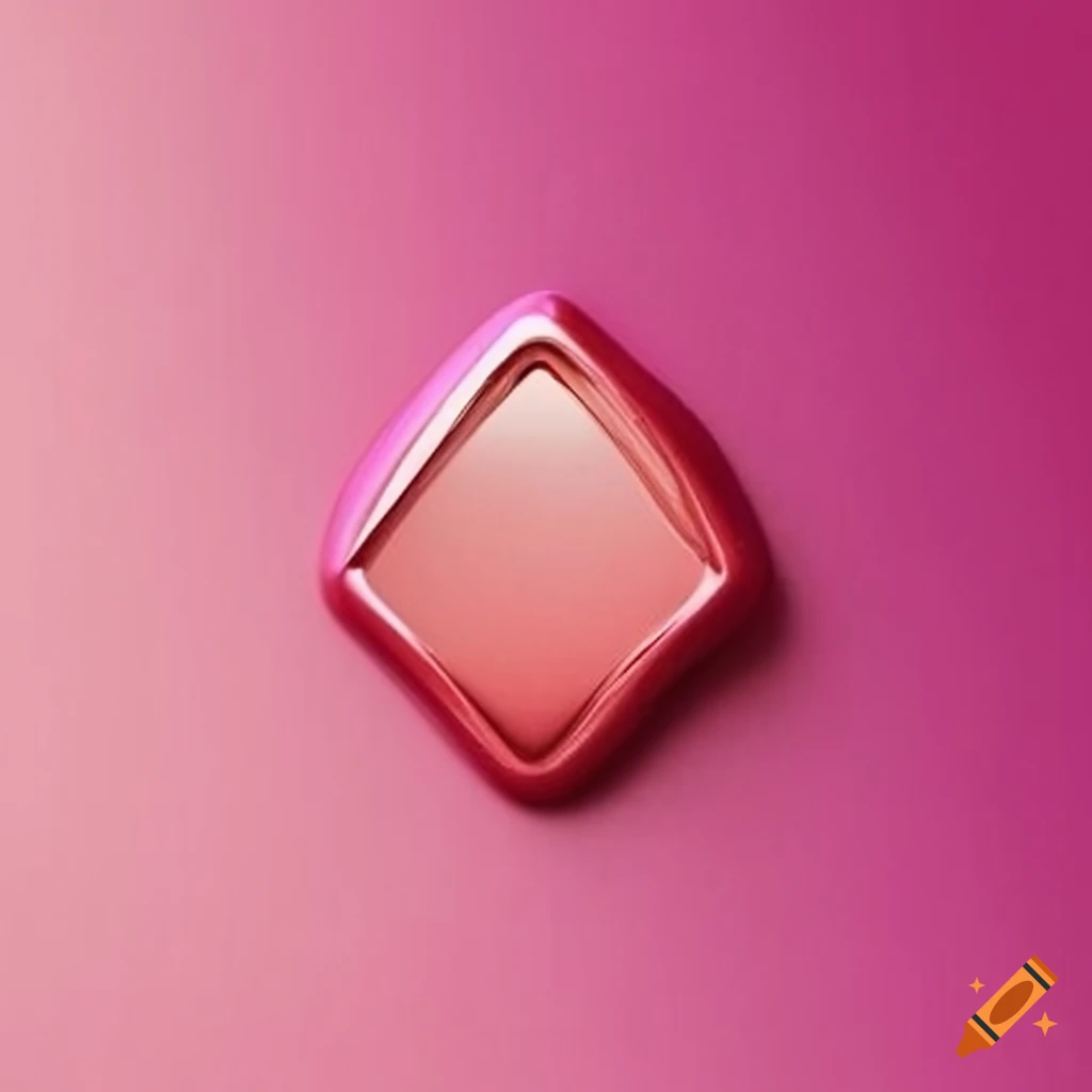 Metallic pink diamond-shaped wax seal on Craiyon