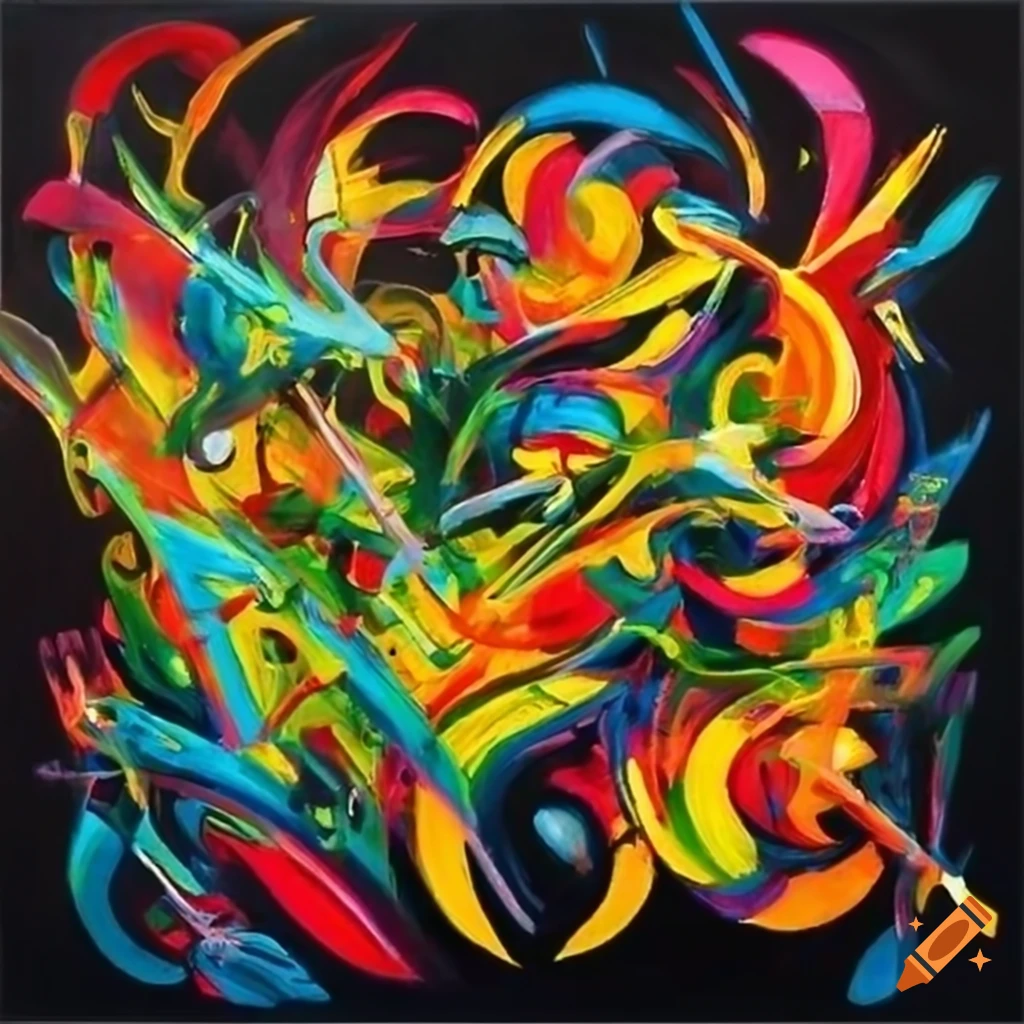 Orphism abstract painting of a symphony on Craiyon