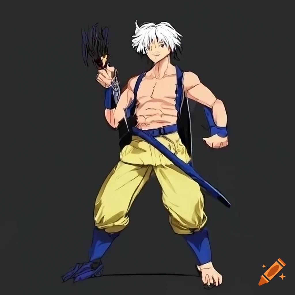 Intricate sharp focus anime character design with full body in a unique ...