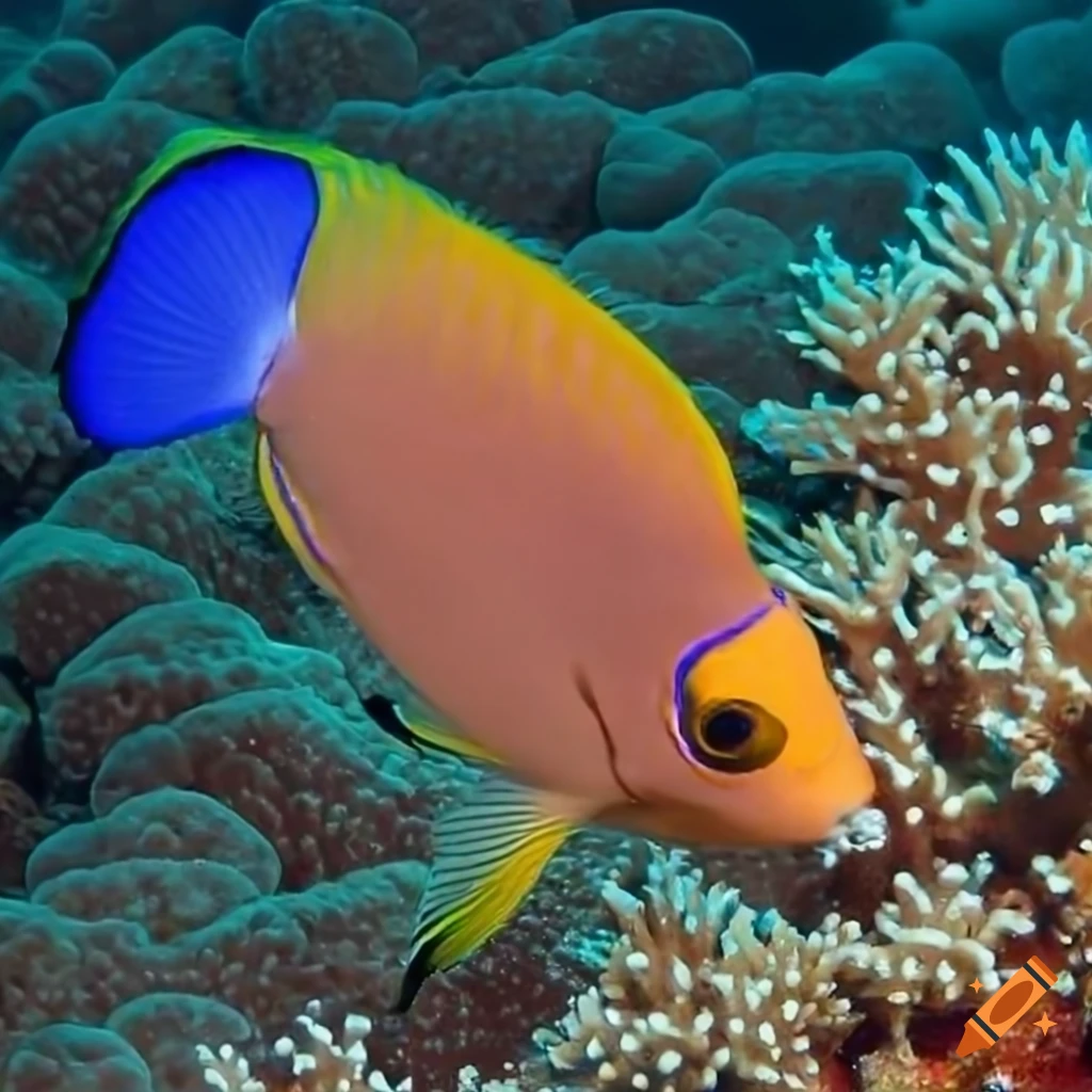 Colorful fish swimming in a coral reef on Craiyon