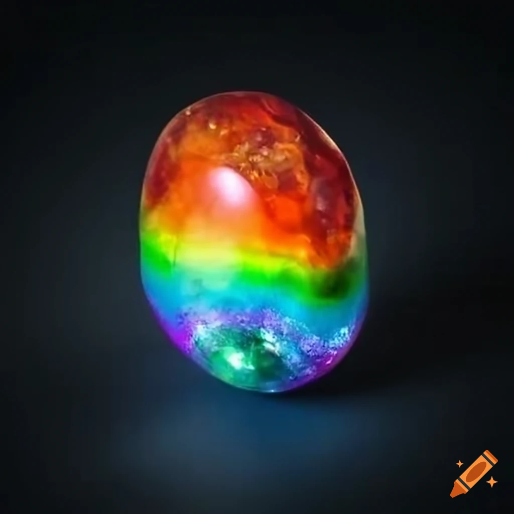 Colorful stack of brut gemstones on Craiyon