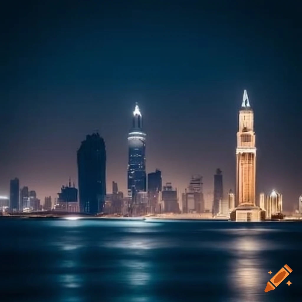 Skyline of a modern arab city