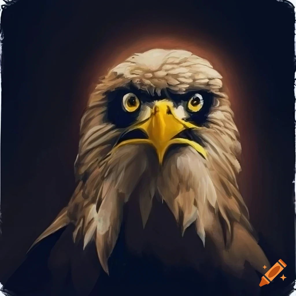 Digital portrait of nerine storm thompson with fierce eagle-inspired ...