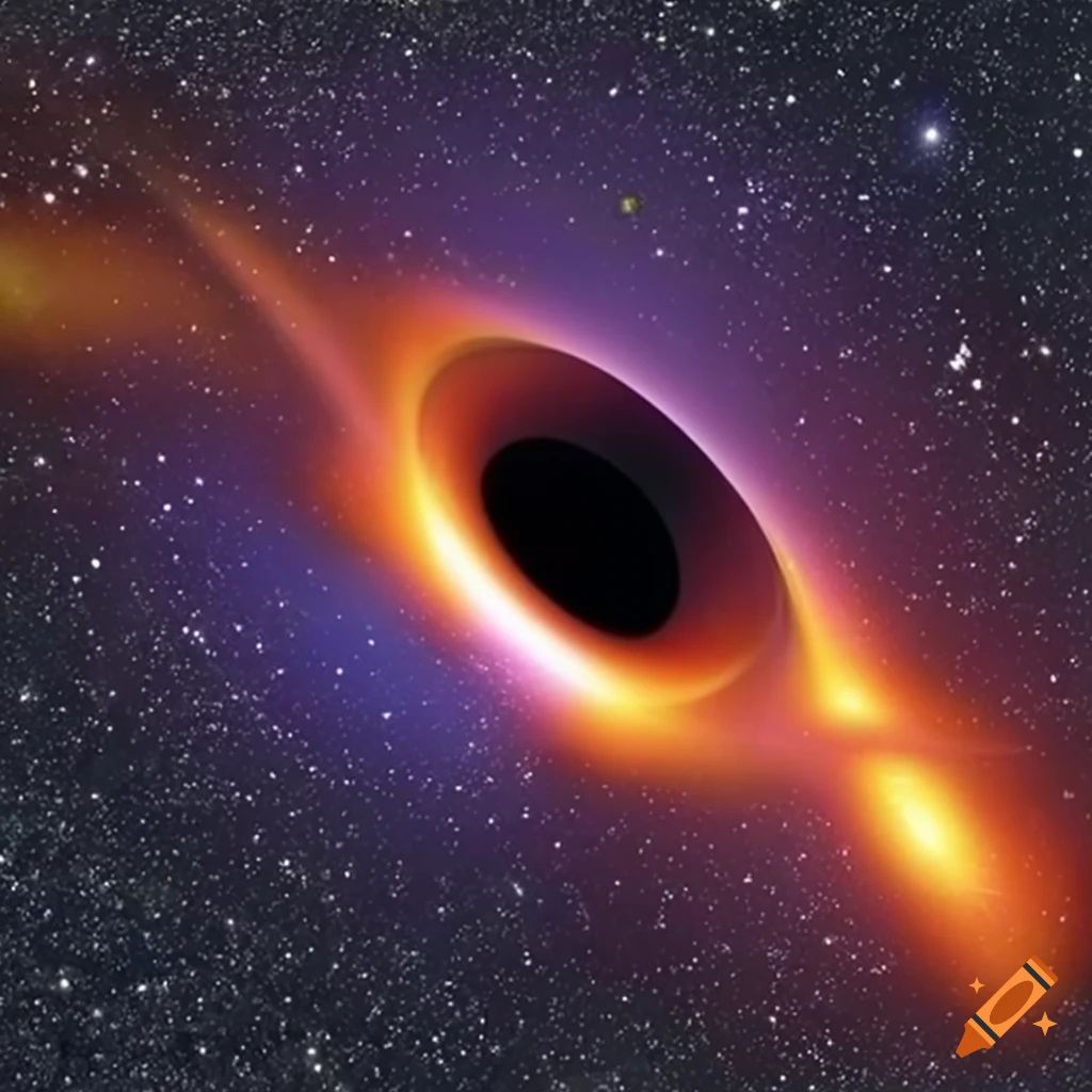 Hyper-realistic 3d rendering of a black hole on Craiyon