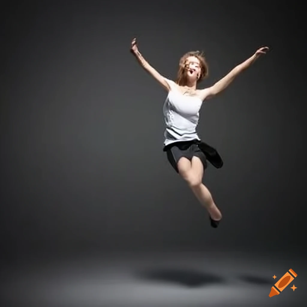 Man jumping in the air on Craiyon