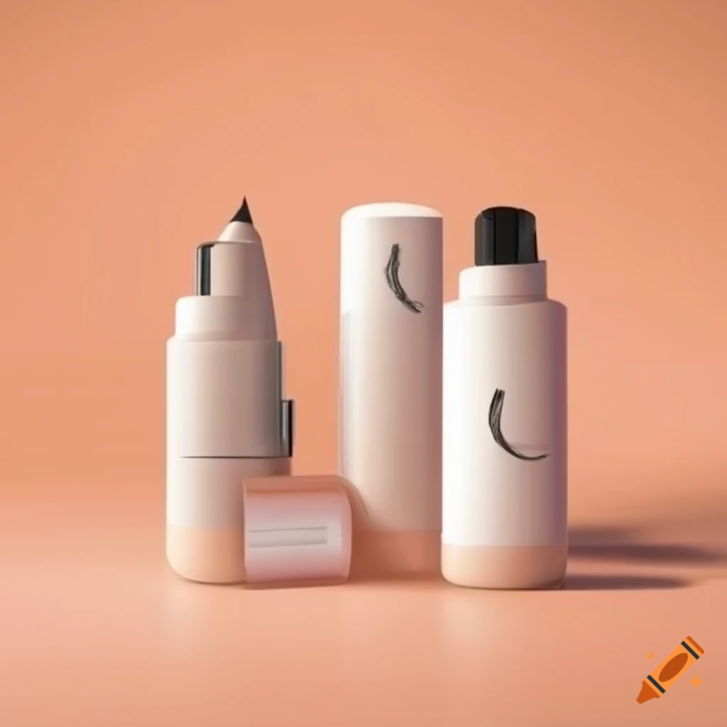 Sketch of a modular skincare packaging concept on Craiyon