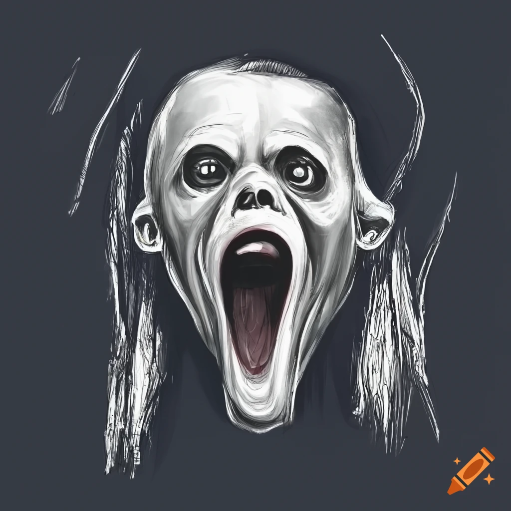 Screamy artwork on Craiyon