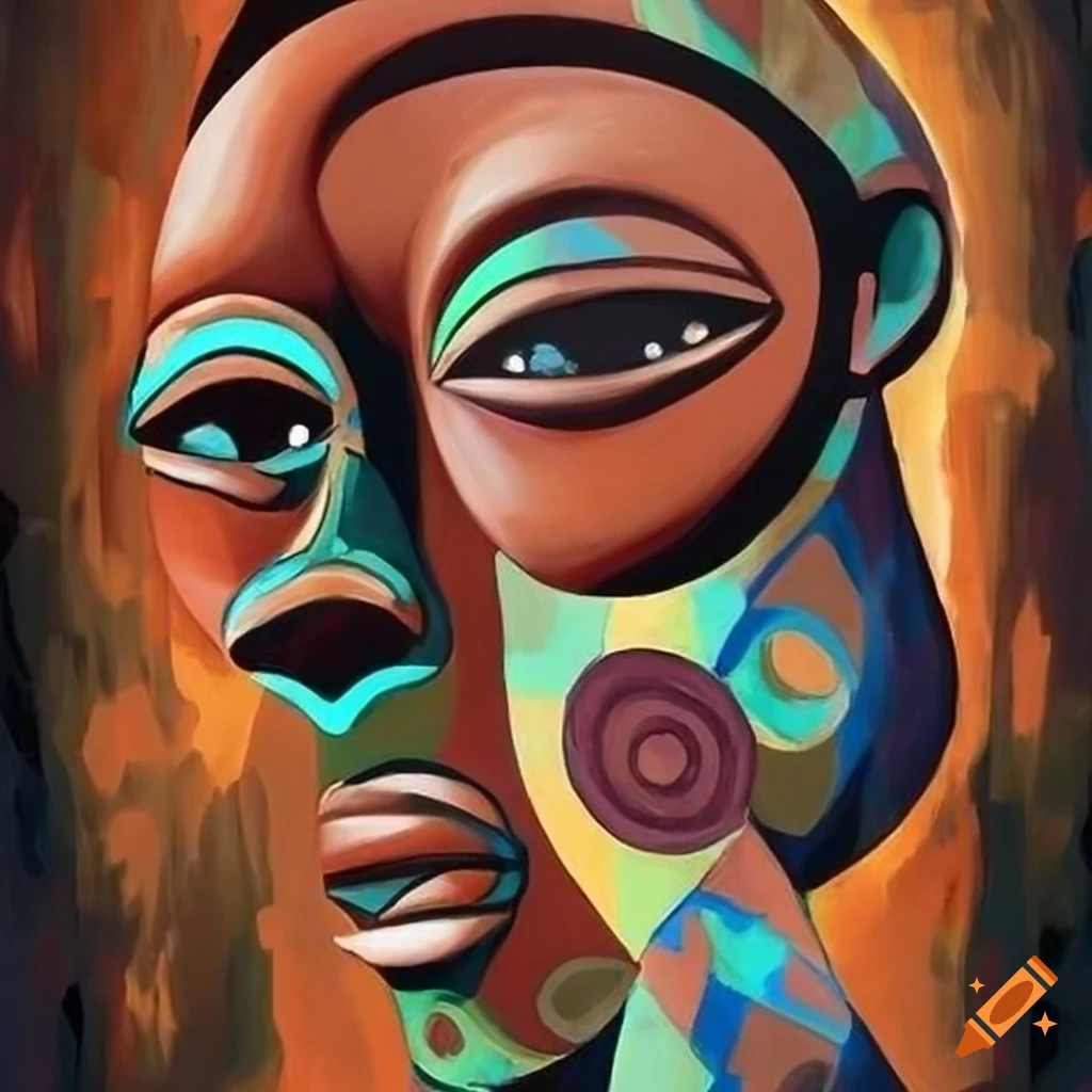 African abstract artwork on Craiyon