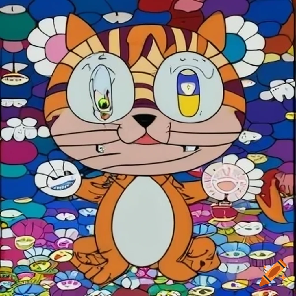 Heathcliff and the Catillac Cats artwork by Takashi Murakami on Craiyon