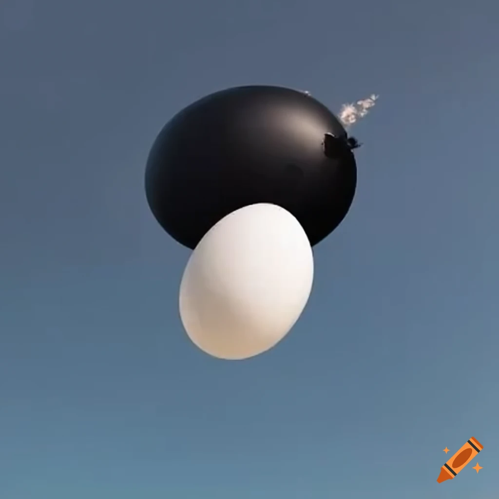White weather balloon floating in the sky on Craiyon