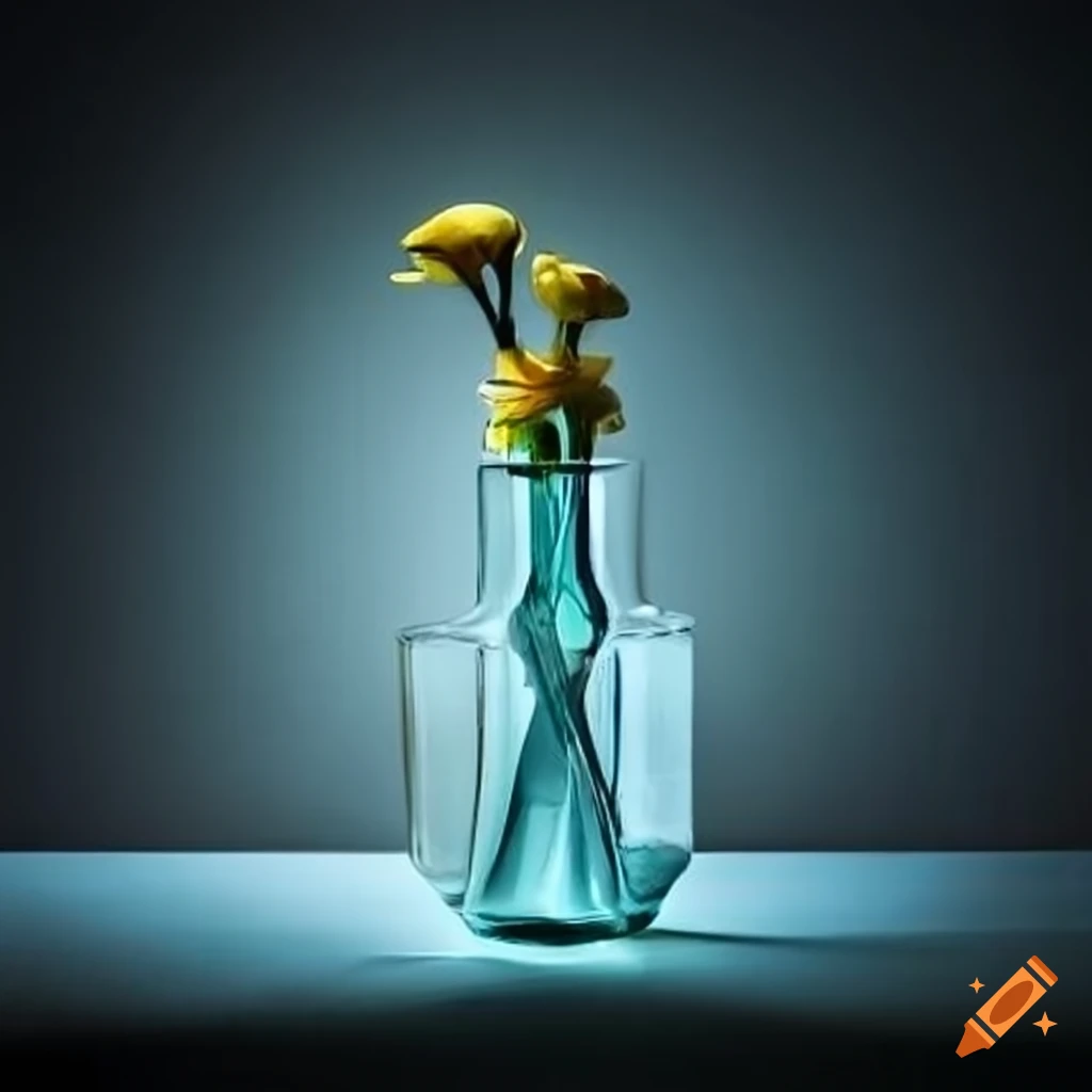 Window with a vase and a curtain gently moving on Craiyon